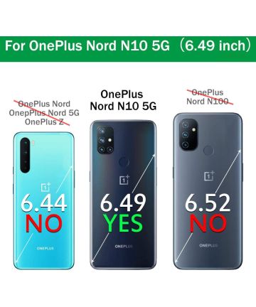 OnePlus Nord N10 Hoesje Geborsteld TPU Flexibele Back Cover Zwart ...